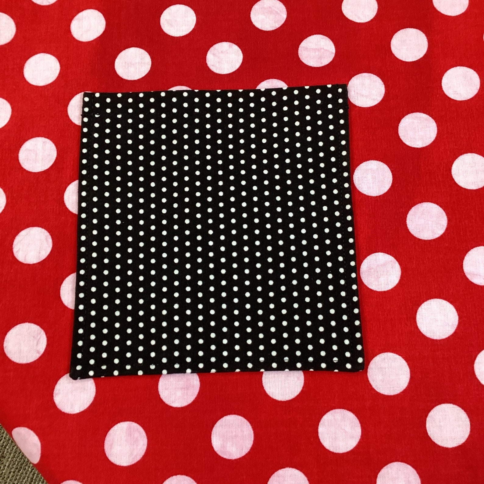 Adult Full Size Apron, Mouse. Mommy and Me, Bright Red With Large White ...