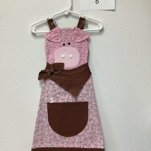 Pig Girls Apron, Boys, Crazy Pig, Farm, Animal Face, Pink Pigs, Pink ...