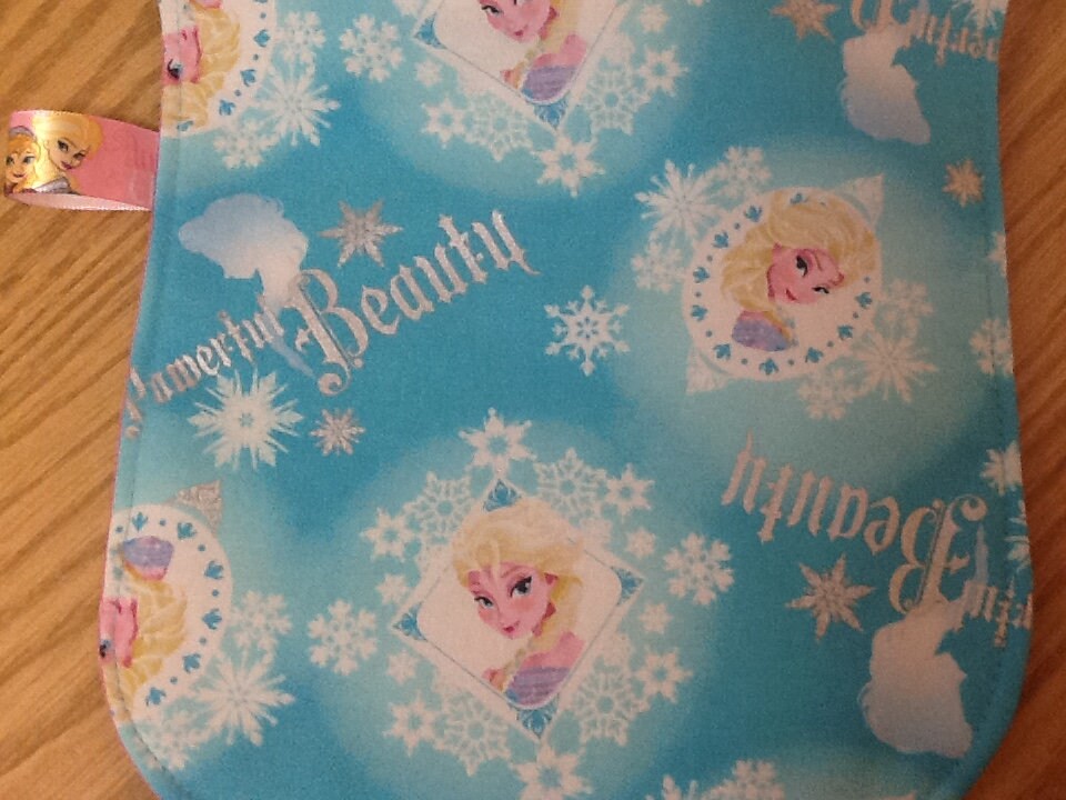 Baby Bib Princess Elsa Ice Frozen Pink White Dots - Etsy