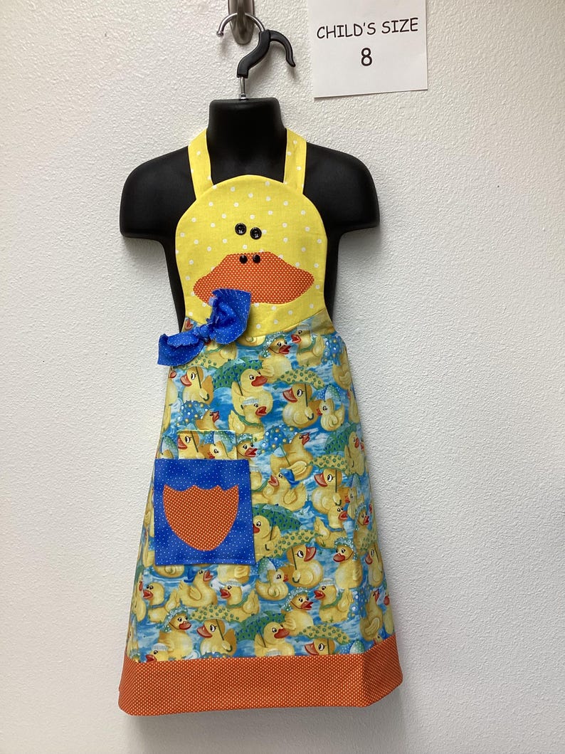 Duck Child's Apron, Crazy Duck, Ducks, Animal Face, Webbed Feet, Yellow ...