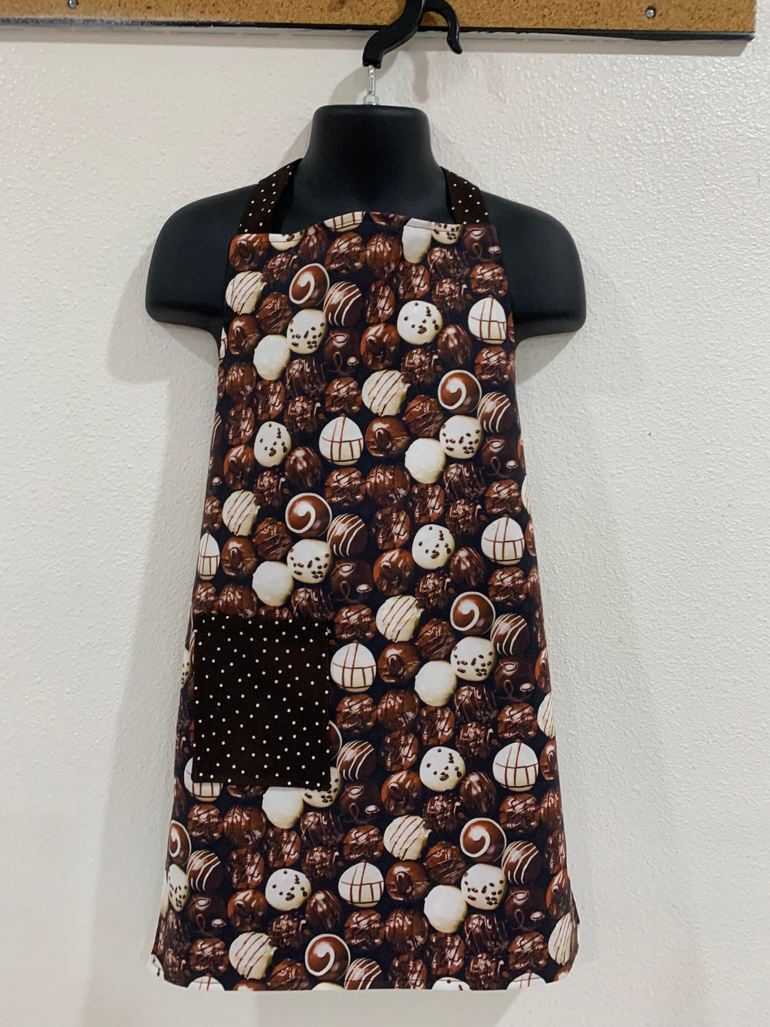 Chocolate Apron, Chocolate, Candy, Sprinkles, Brown, White, Dots, Girl ...