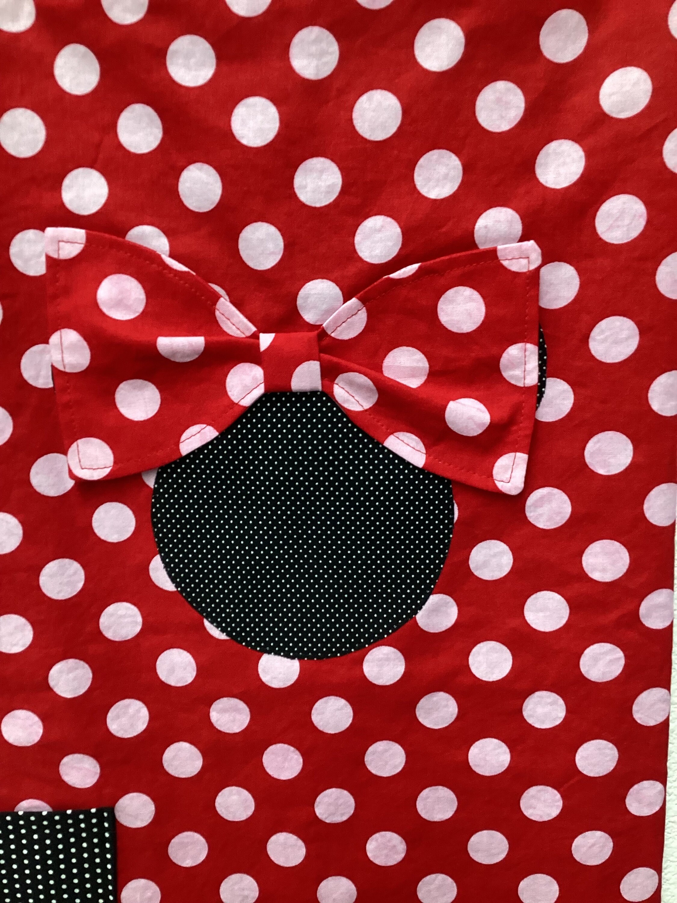 Adult Full Size Apron, Mouse. Mommy and Me, Bright Red With Large White ...