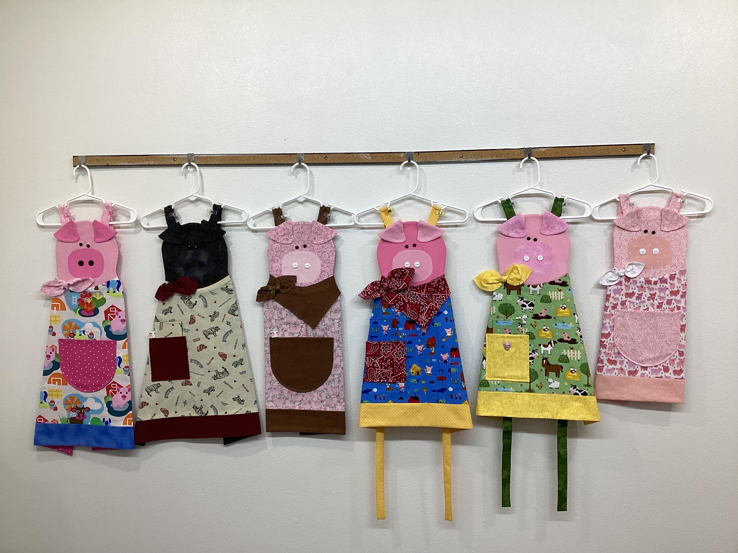 Pig Girls Apron, Boys, Crazy Pig, Farm, Animal Face, Pink Pigs, Pink ...