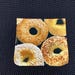 Adult Full Size Apron, Bagels, Sprinkles, Seeds, Toasted, Black, Brown ...