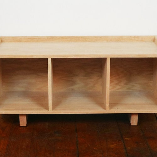 OAK Three Cube Bench/entertainment Center Finished/unfinished - Etsy