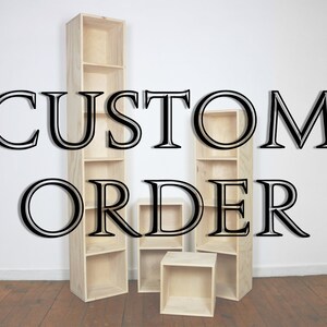 OAK Three Cube Bench/entertainment Center Finished/unfinished Modern ...