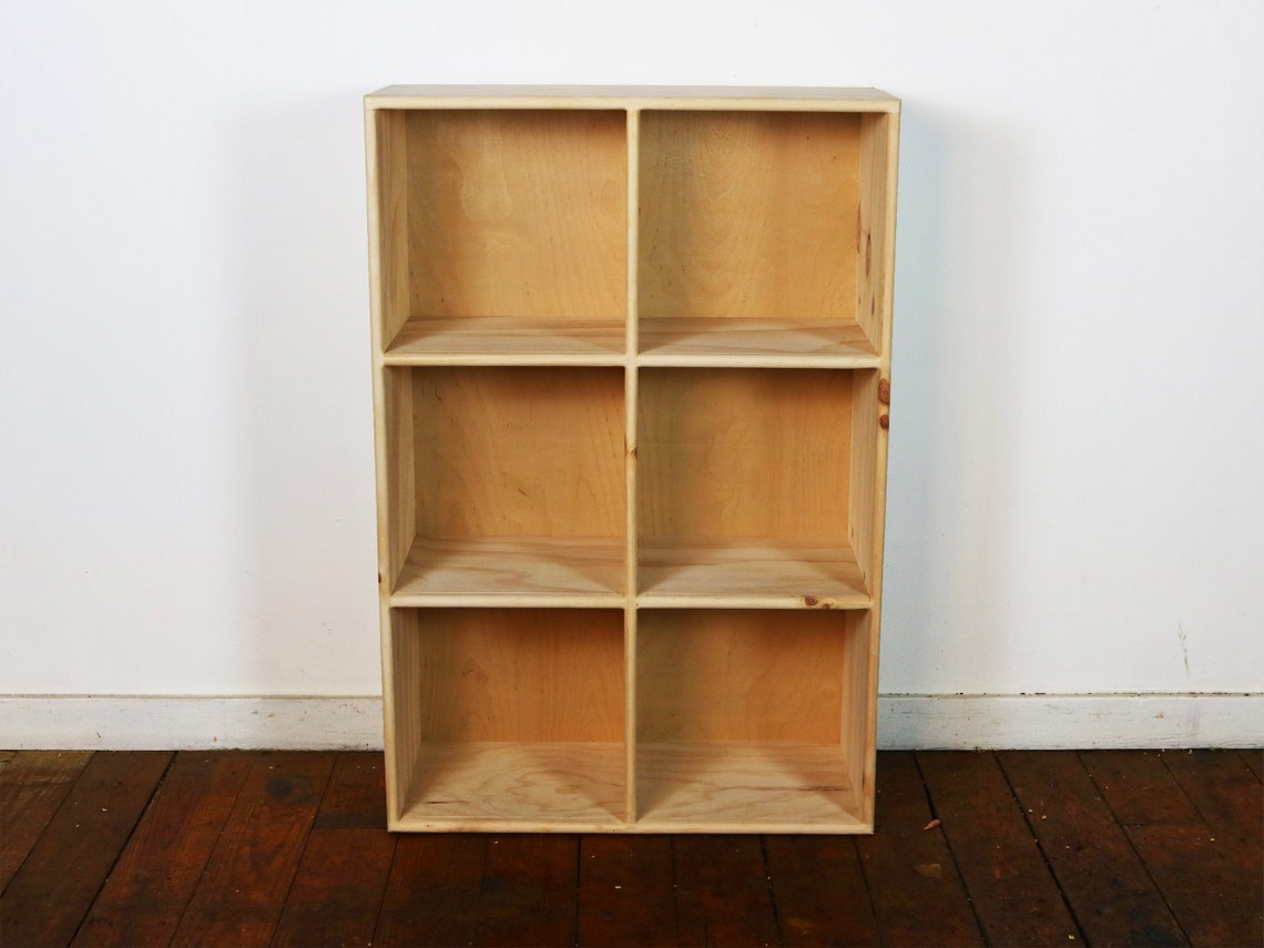 PINE 2x3 Cube Shelf Record Storage Bookcase Finished/unfinished Modern ...