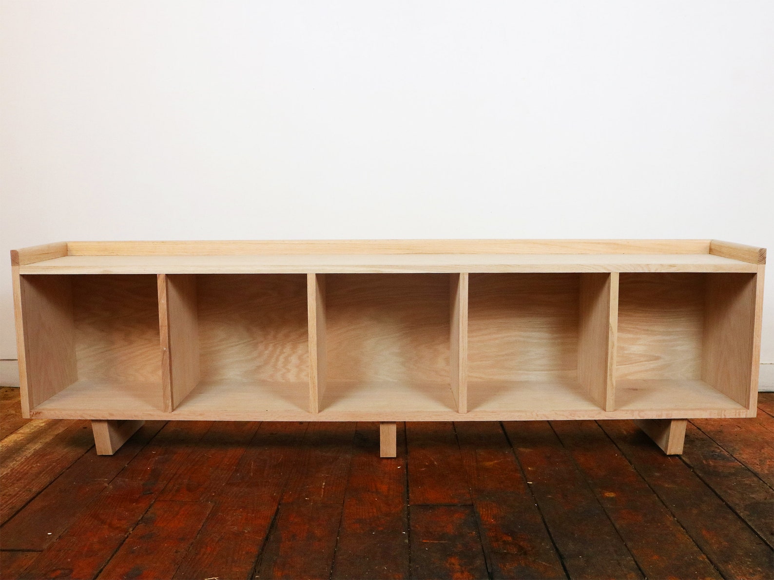 OAK Five Cube Bench/entertainment Center Finished/unfinished Modern ...
