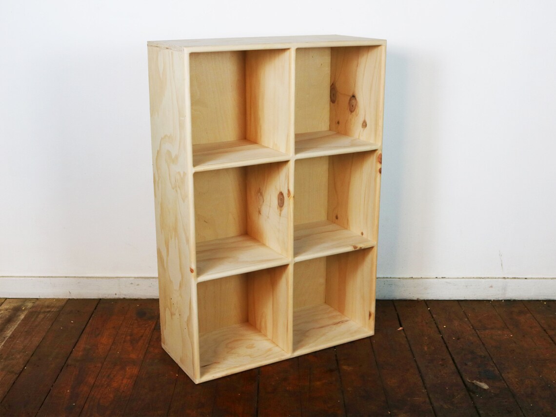 PINE 2x3 Cube Shelf Record Storage Bookcase Finished/unfinished Modern ...