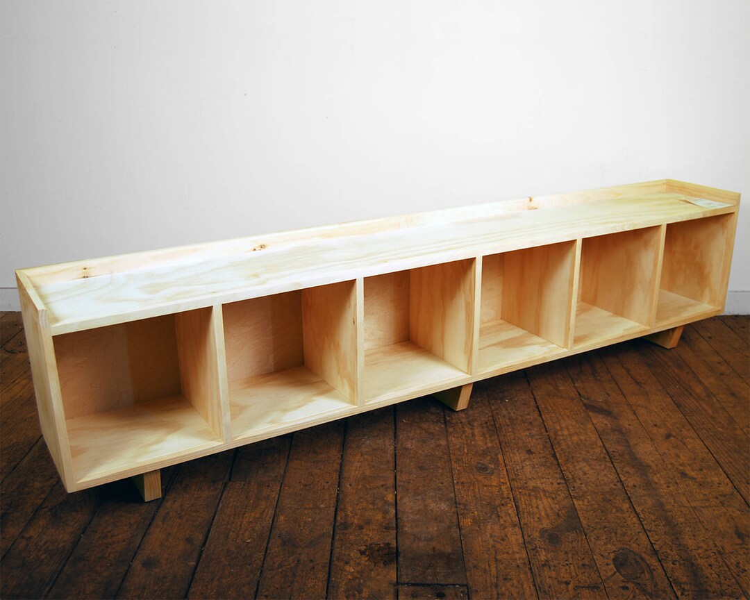PINE Six Cube Bench/entertainment Center Finished/unfinished Modern ...