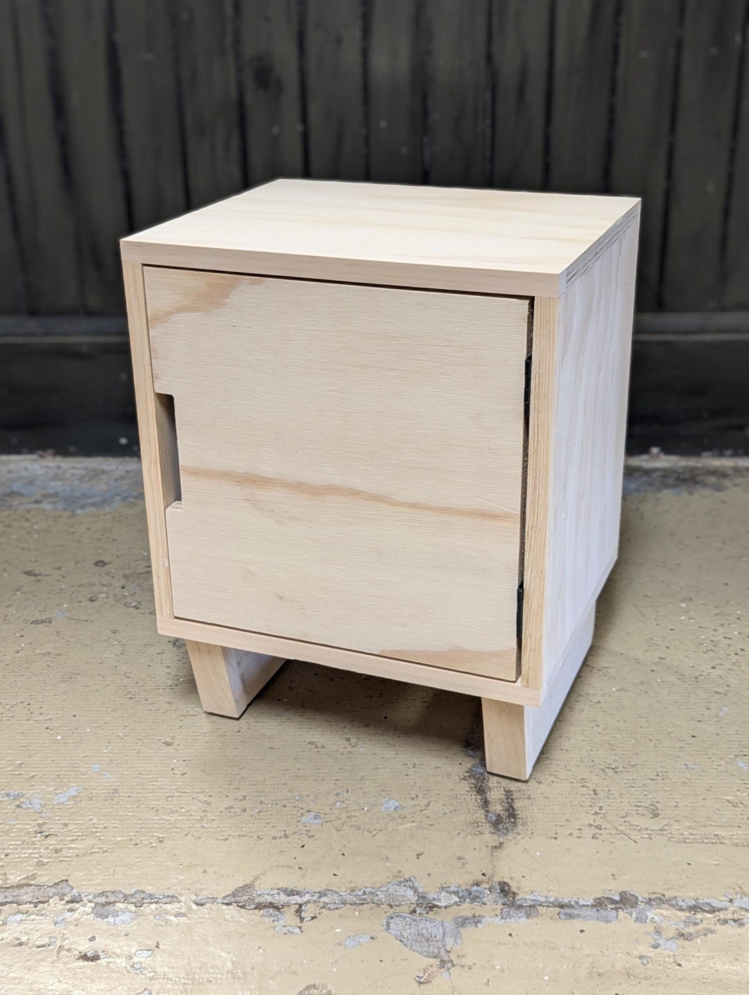 PINE Cube Speaker Stand W/door Bookshelf Vinyl Record Shelf Finished/unfinished Storage ...