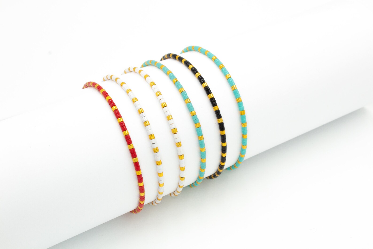 Delicate Beaded Bracelet Adjustable String Bracelet Tiny - Etsy