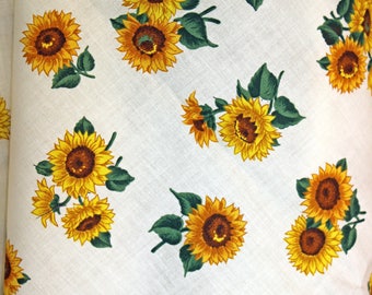 Sunflower print fabric | Etsy