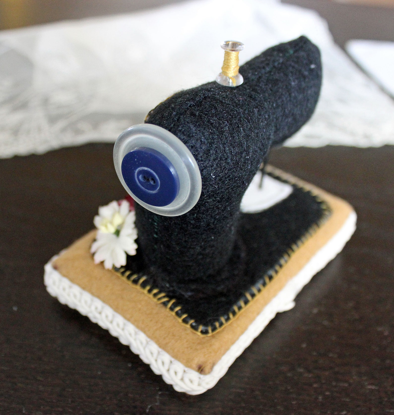 Sewing Machine Pin Cushion Handmade Felt Fabric Pin Cushion - Etsy