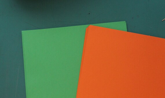 80 Sheets Card Stock Letter Size Green and Orange 65 LB Card - Etsy