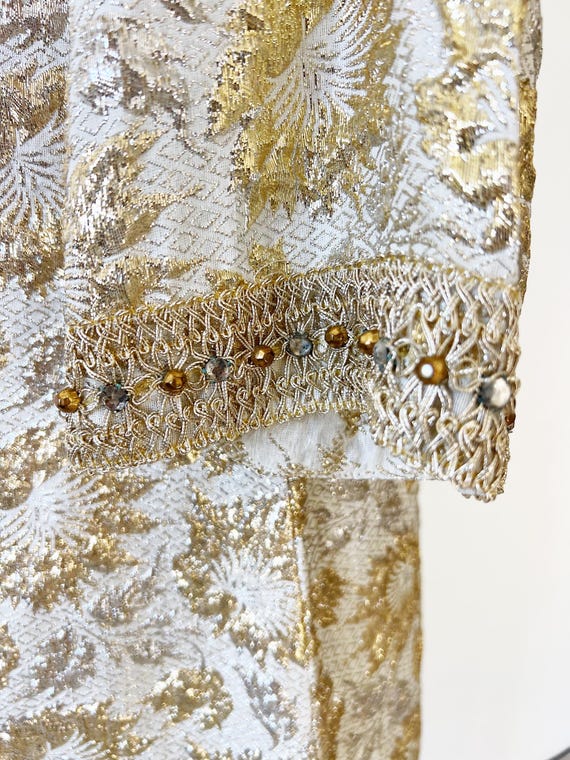 1960s / 60s Vintage Metallic Brocade and Rhinestone P… - Gem