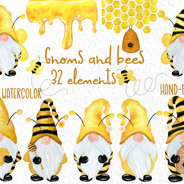 Bee Watercolor - Etsy