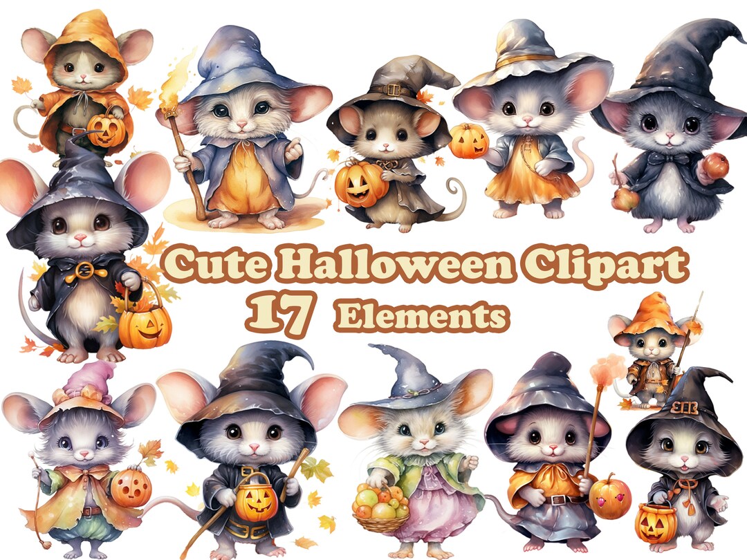 Halloween Kids Clipart: halloween Clipart Cute - Etsy