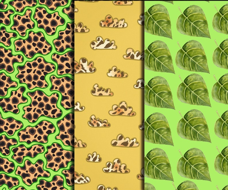Safari Digital Paper: animal PRINT Paper Safari | Etsy