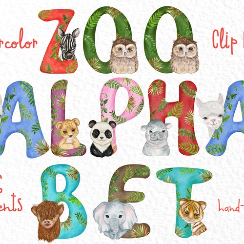 Animal Alphabet Clipart