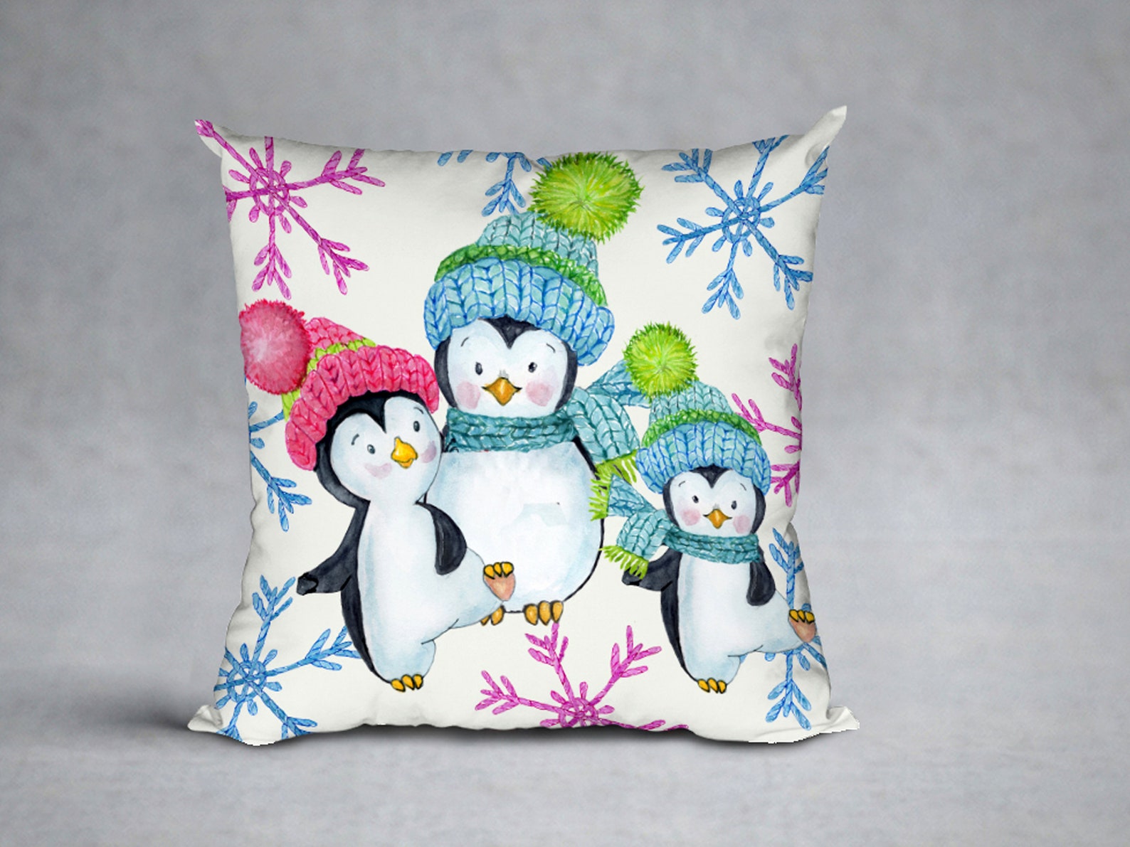 Cute Watercolor Penguins Clipart: winter Animals | Etsy