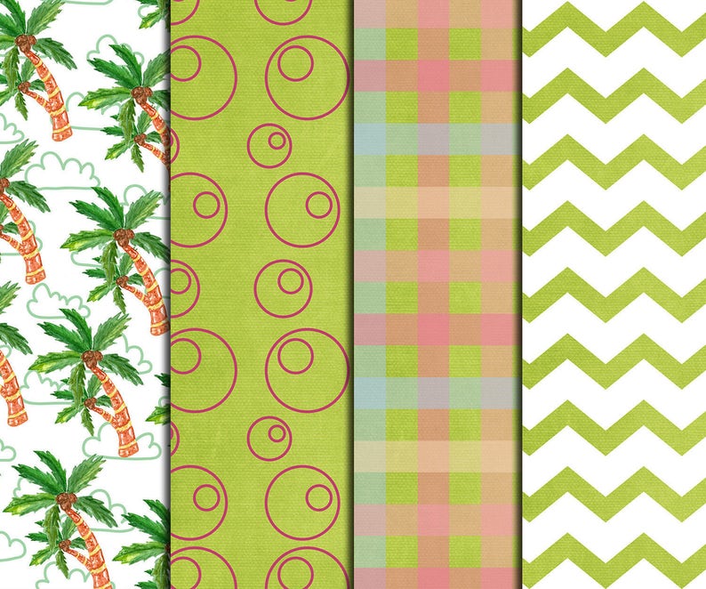 Kids Digital Papers: green DIGITAL Papers - Etsy