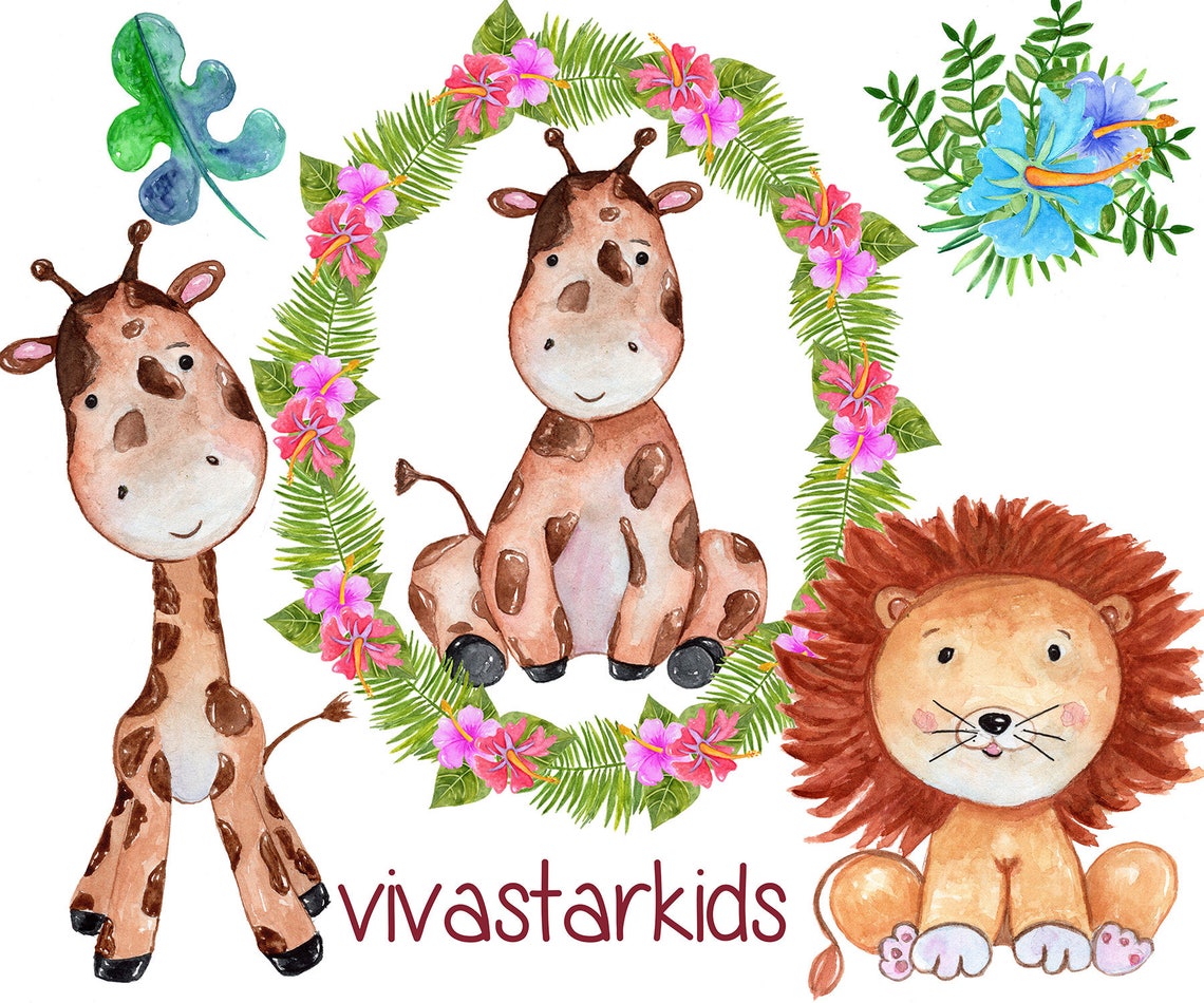 African animals clip art: SAFARI ANIMALS | Etsy