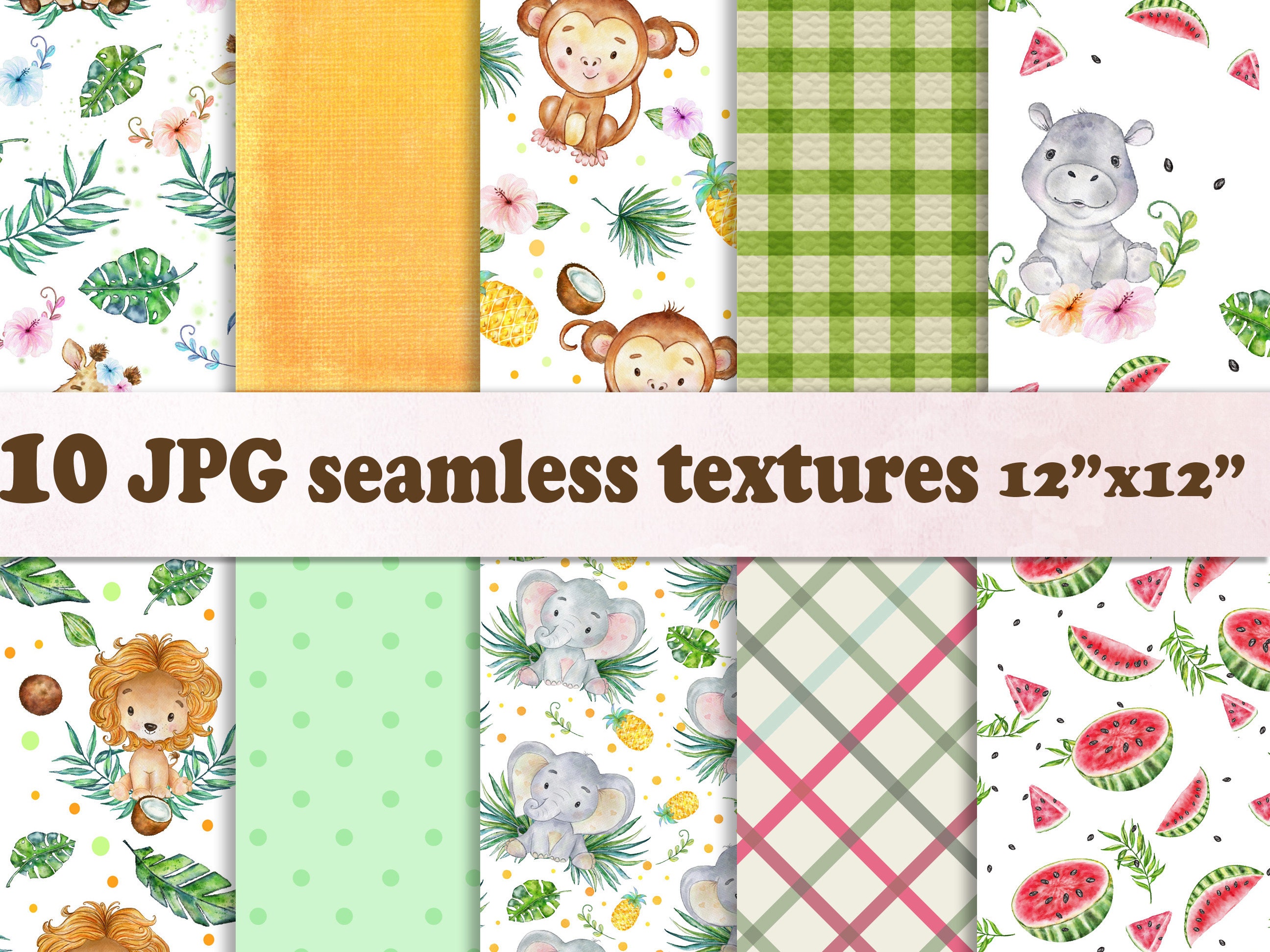 Safari Animals Clipart: african Animals Jungle | Etsy