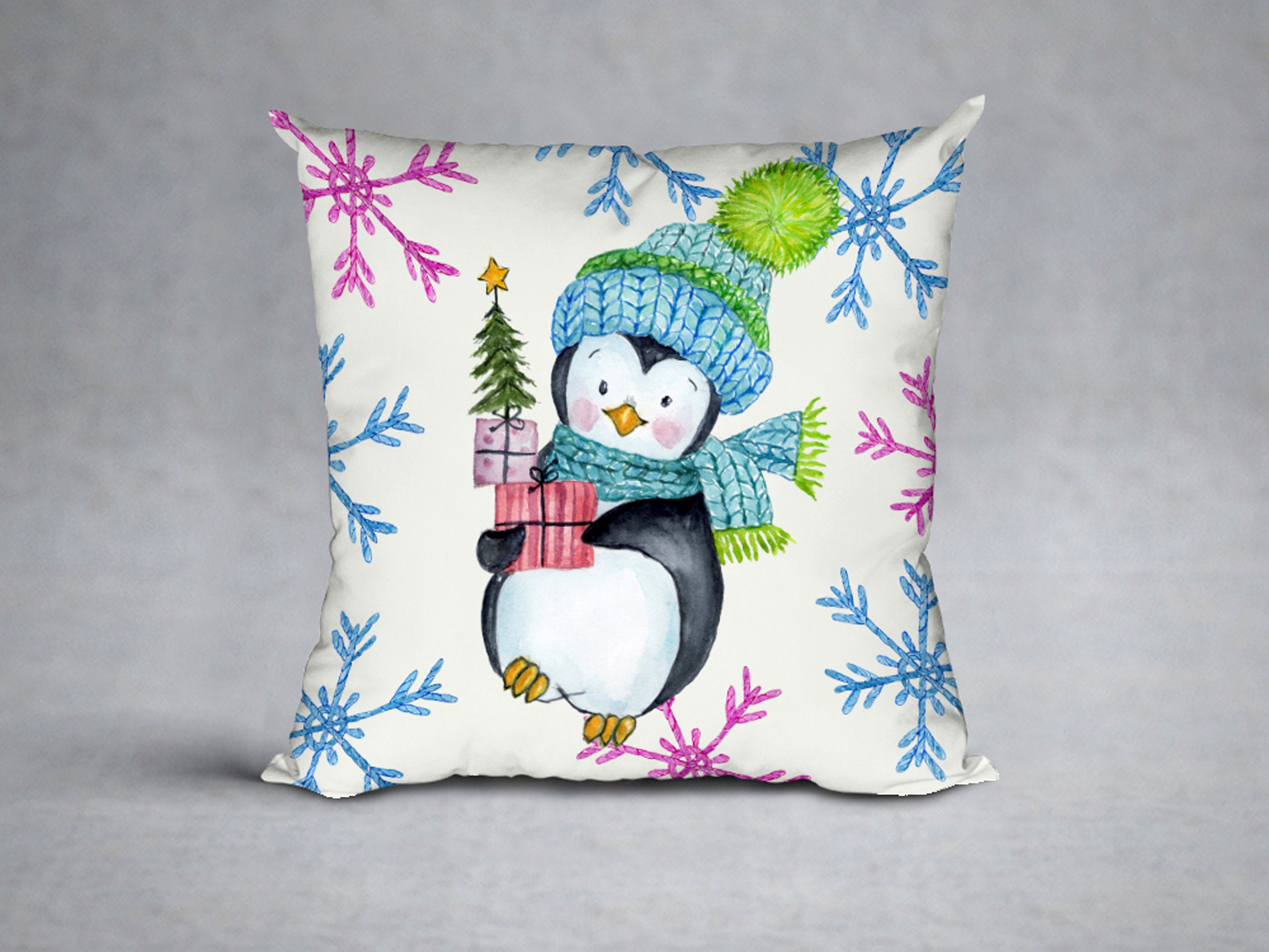 Cute Watercolor Penguins Clipart: winter Animals | Etsy