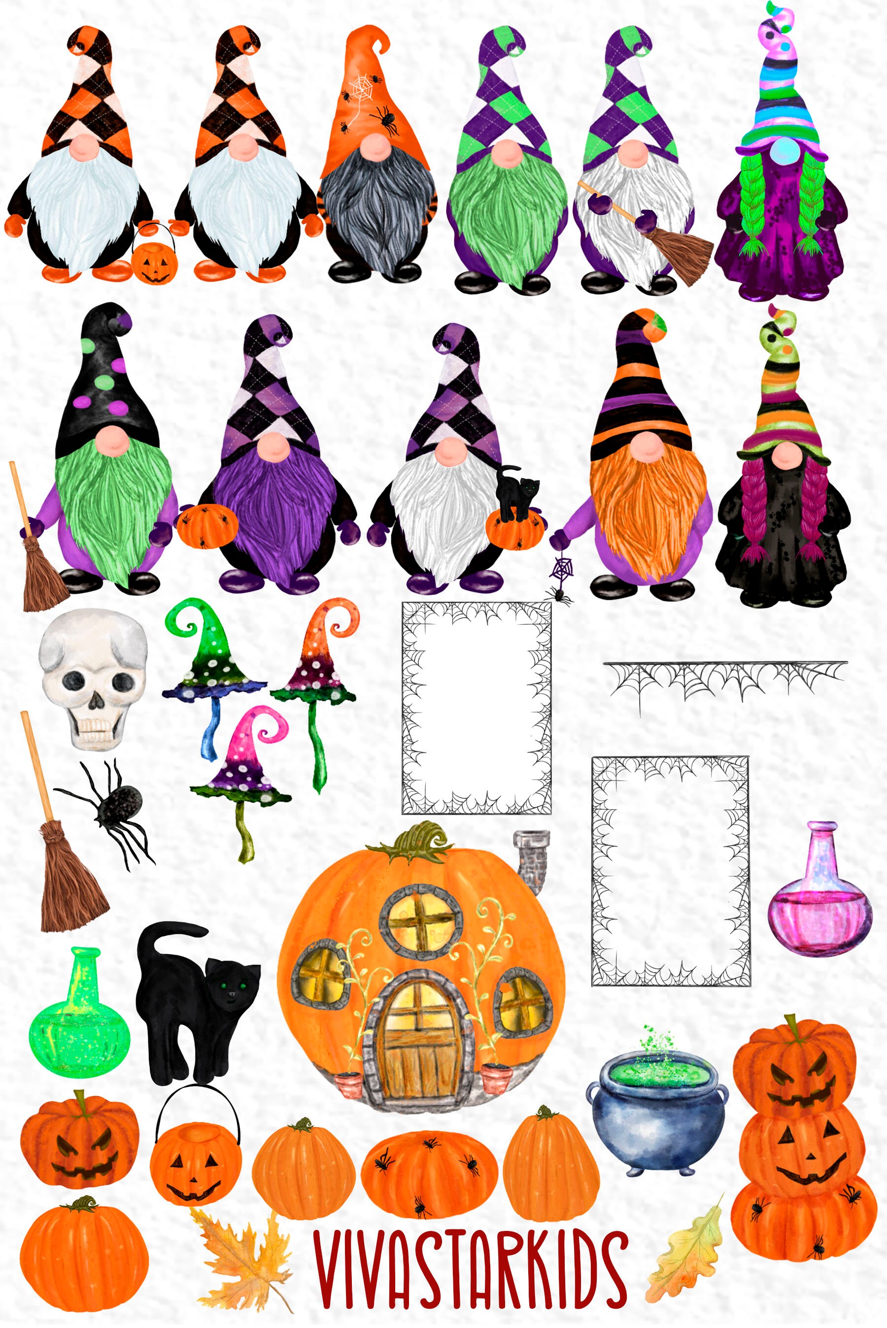 Gnomes Clipart: thanksgiving Gnomes Halloween - Etsy