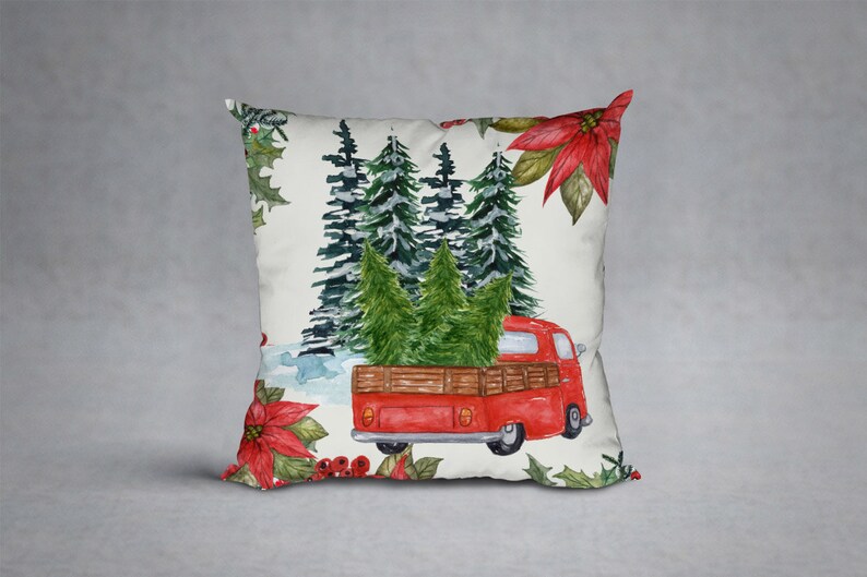 Watercolor Christmas Cars Clipart: christmas Truck - Etsy