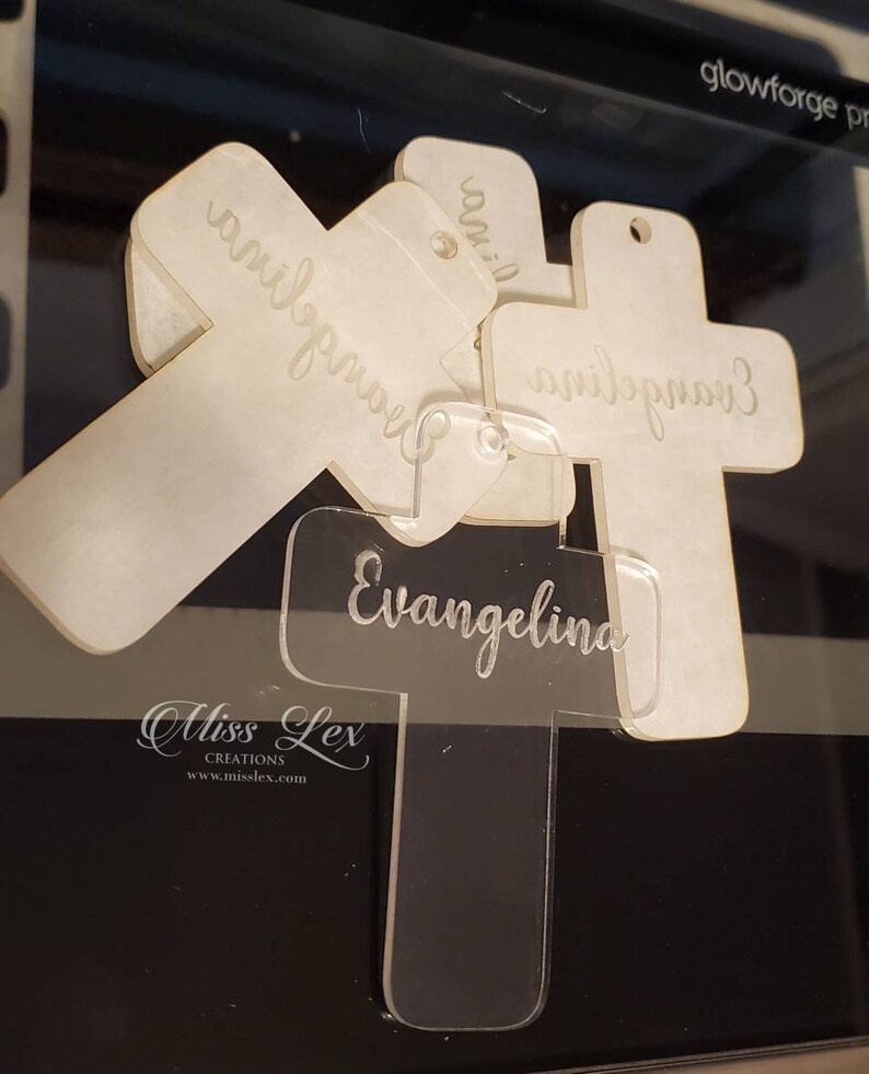 Custom Acrylic Baptism Cross Party Favors - Etsy