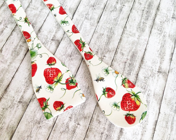 Strawberry Kitchen Decor, Summer Fruits Themed Party Favors, Wooden ...
