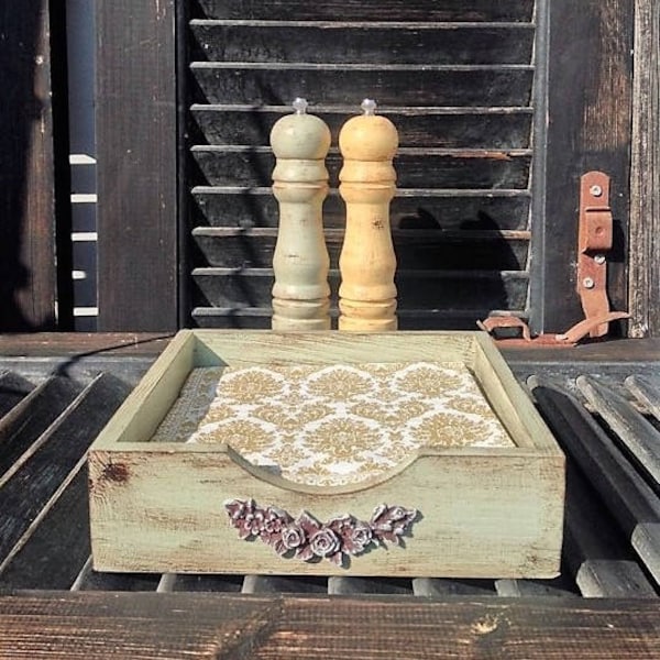 Flat Napkin Salt Pepper Holder - Etsy