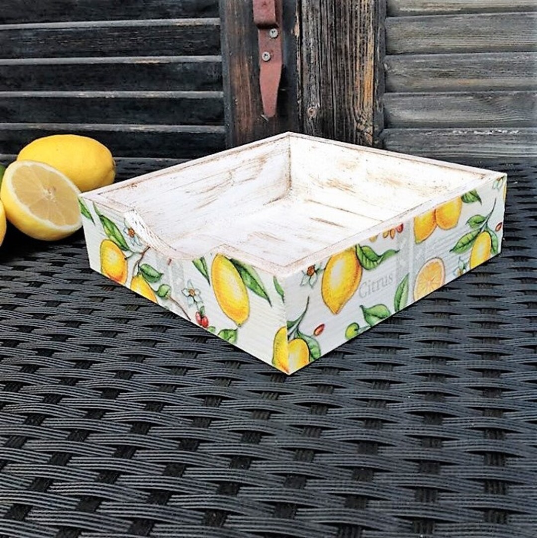 Lemon Themed Kitchen Decor Kitchen Organization Lemon Napkin - Etsy
