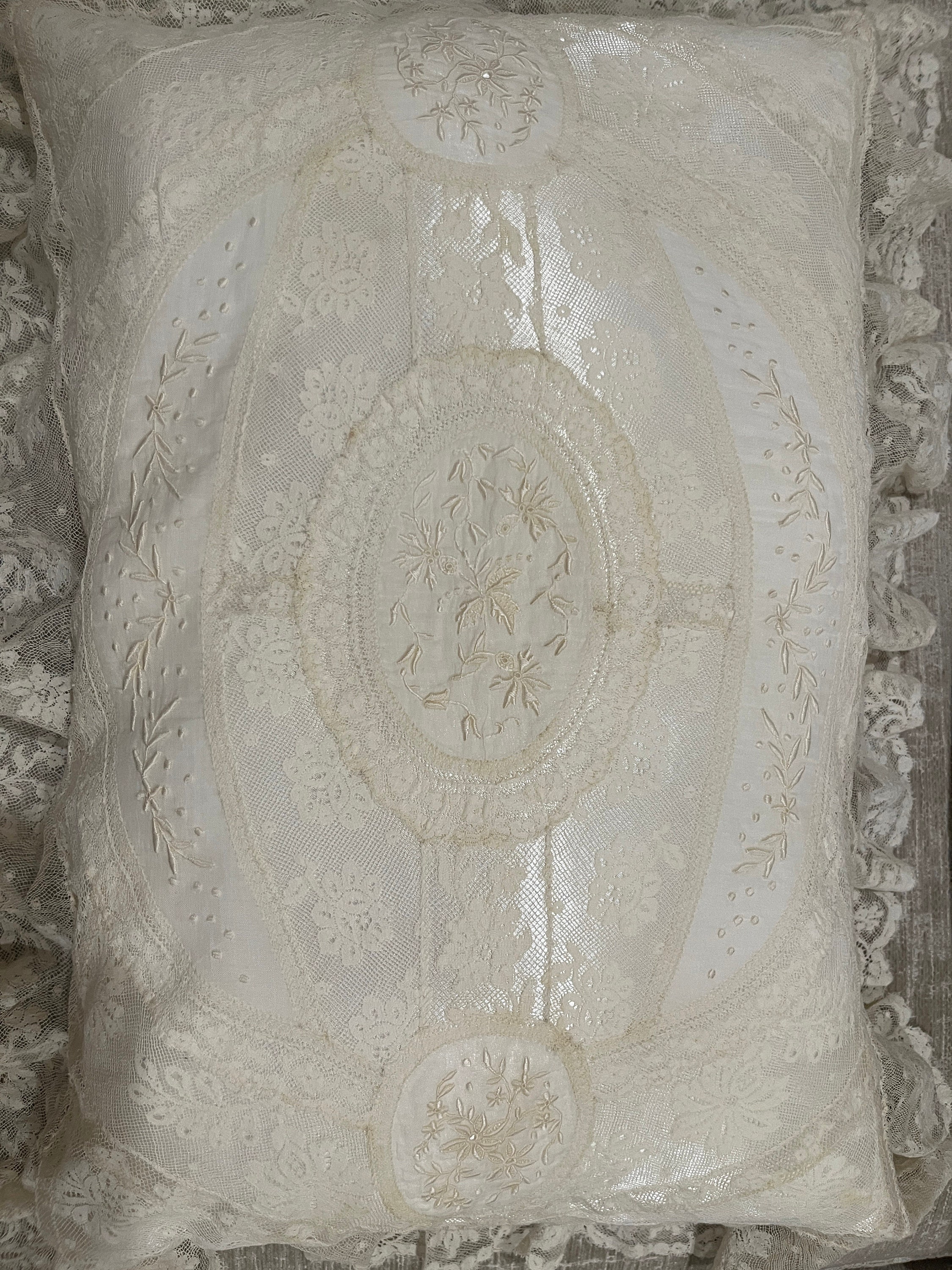 Antique Normandy Lace Rectangular Pillow Sham STUNNING - Etsy