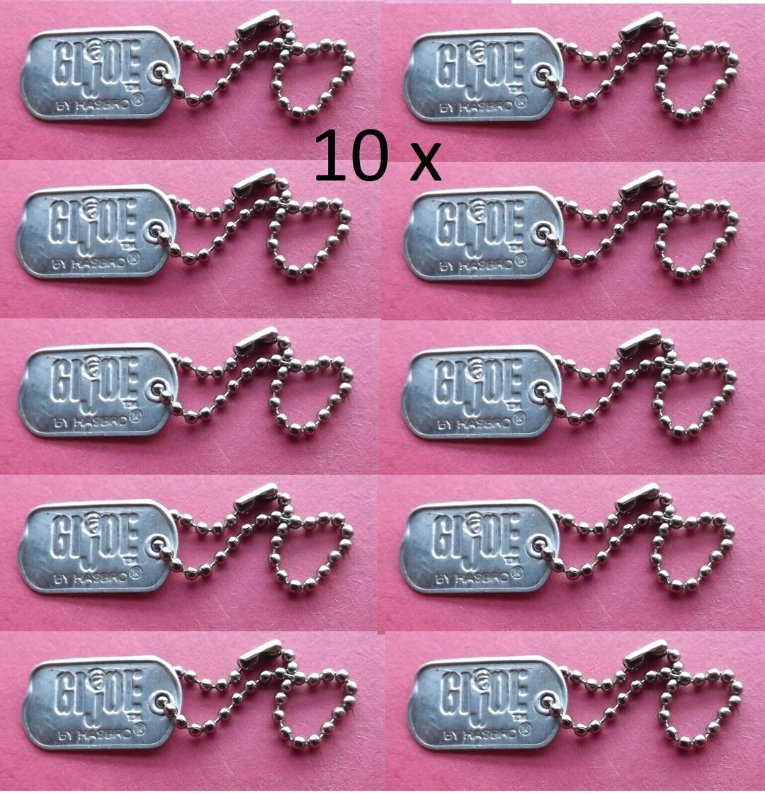 GI Joe Metal 60's Re-issue 10 X Dog Tag Clasp Marked bead Chain - Etsy