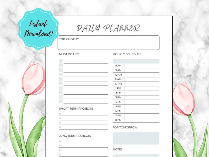 Simple Daily Planner | Easy to Use! - Etsy