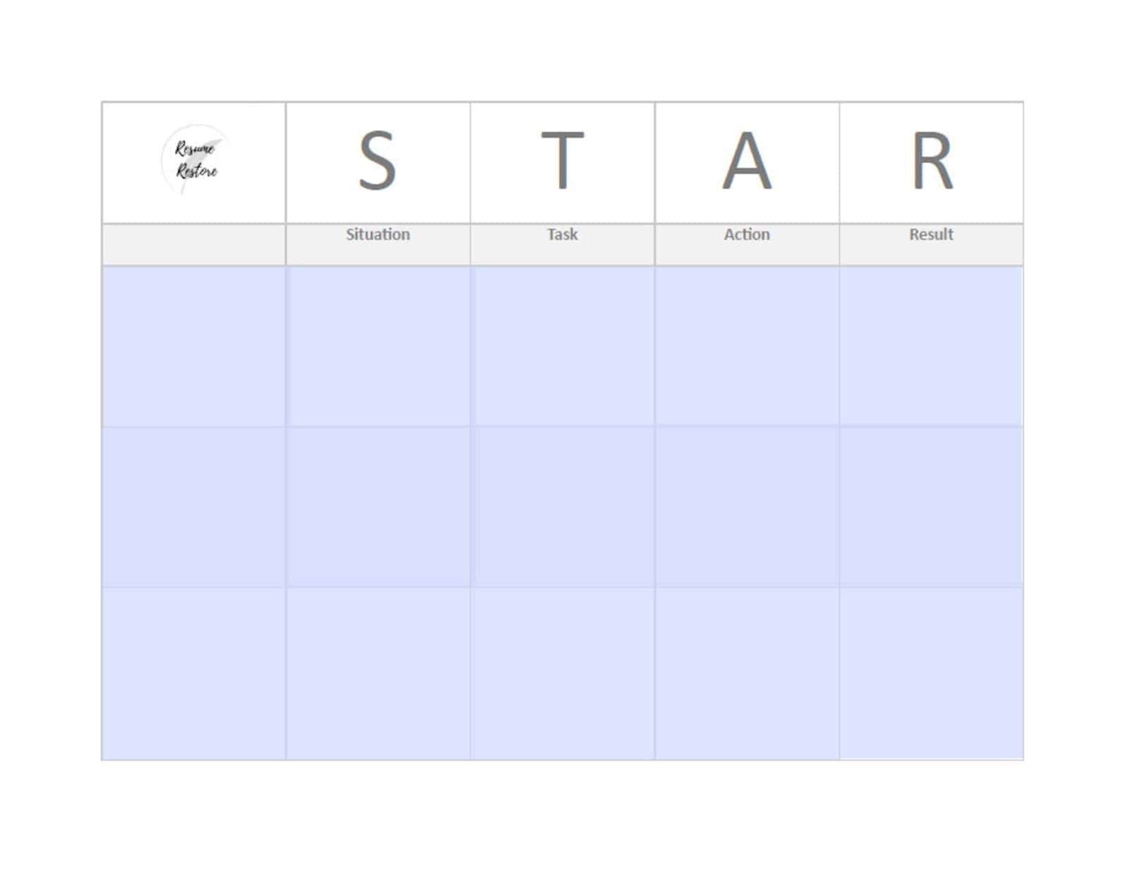 STAR Method Worksheet | Behavioral Interview Questions - Etsy