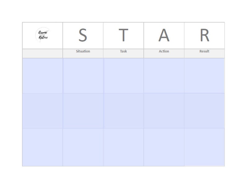 STAR Method Worksheet | Behavioral Interview Questions - Etsy
