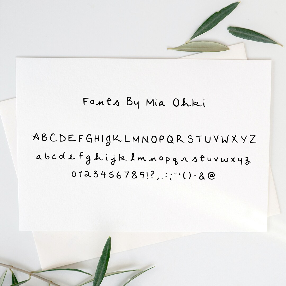 Simple Handwriting Font - Etsy