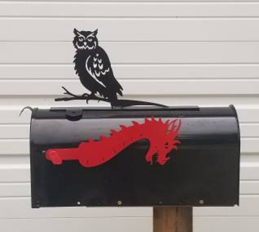 Owl Sitting on Branch Mailbox Topper - Etsy