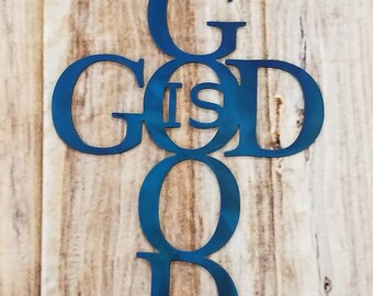 God is Good Cross Scroll Saw Cut - Etsy