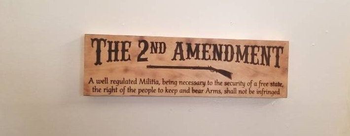 The 2nd Amendment Wall Decor - Etsy