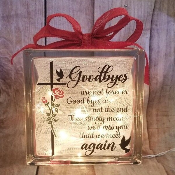 Lighted Glass Block - Etsy