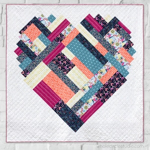 Pieces of Love — Heart Quilt. PDF Pattern Only. Easy, Beginner Friendly ...