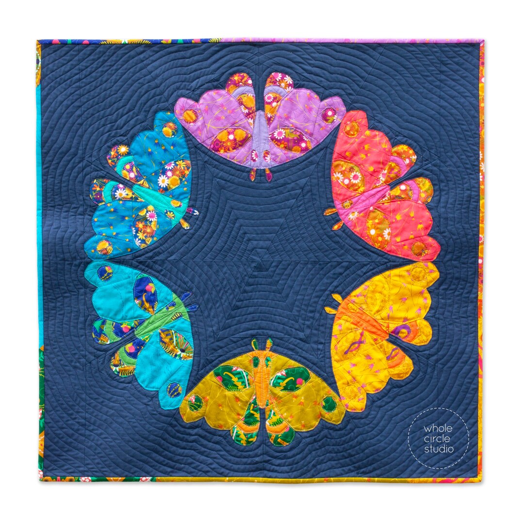 Modern Moths Mini Quilt. Pattern Only. Insect Gift. Home Decor. Step-by ...