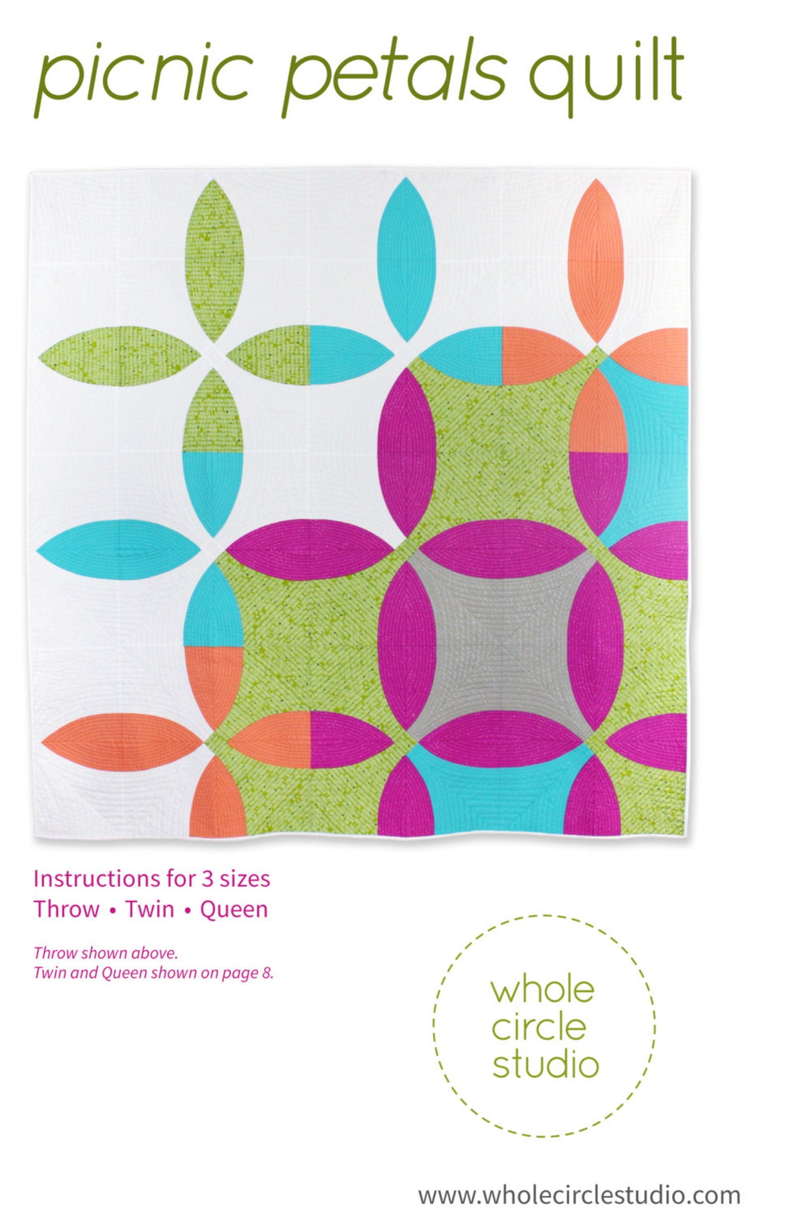 Picnic Petals Quilt. Pattern Only. PDF. Instant Download. Flower Quilt ...