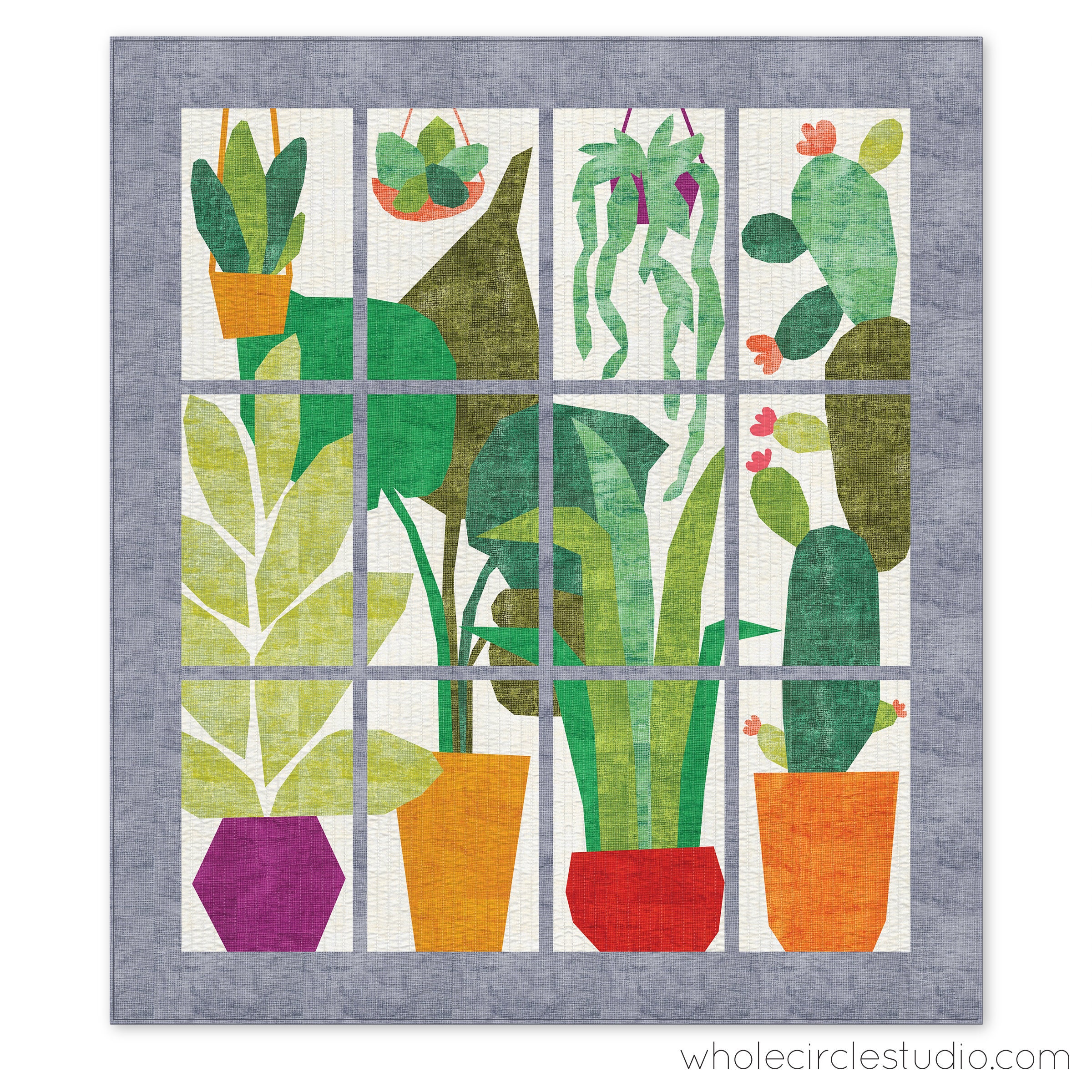 Greenhouse Garden Quilt Pattern Bundle — Modern Quilt, Foundation Paper ...