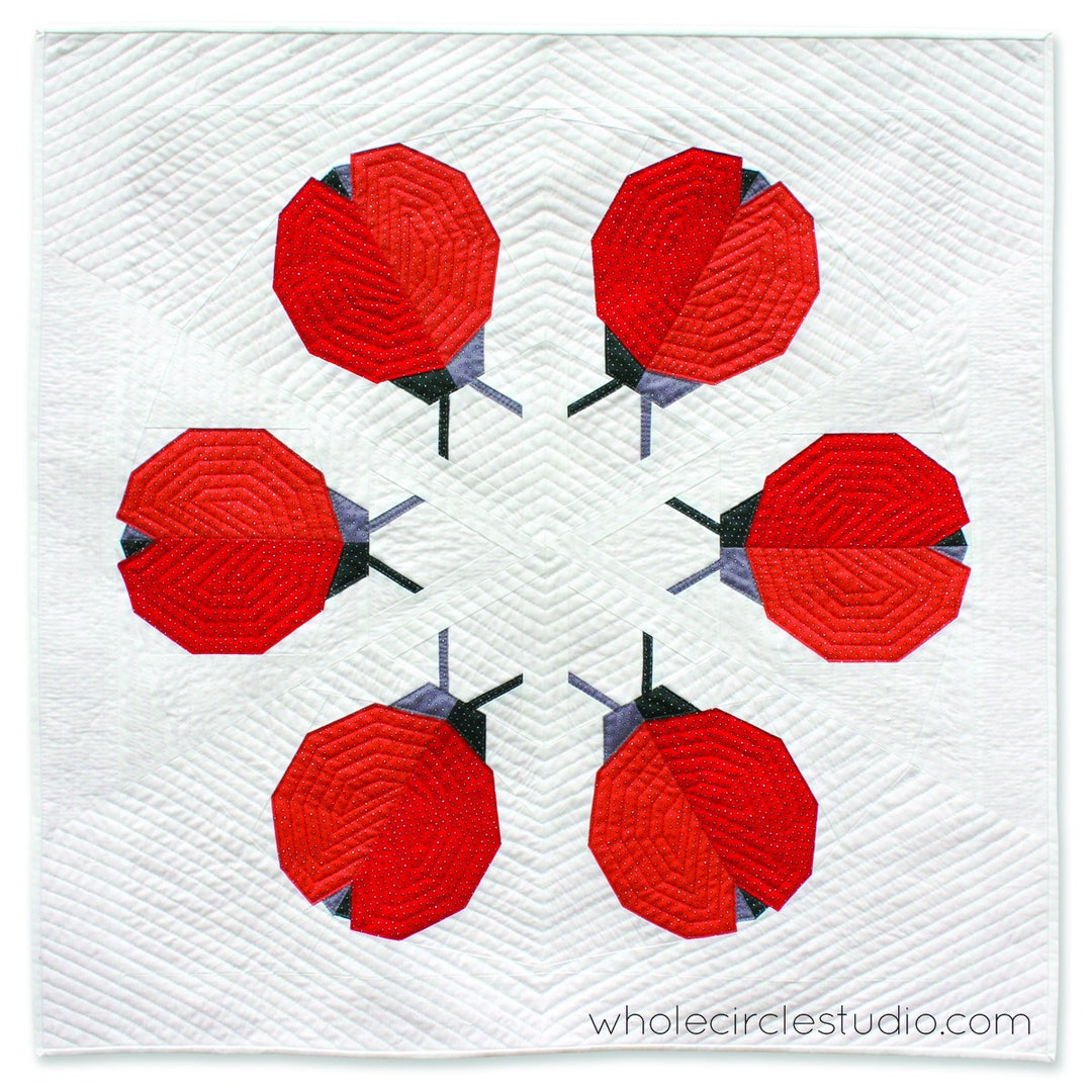 Ladybug Quilt. Pattern Only. Ladybug Loop. Modern Quilt. Gift. Home ...